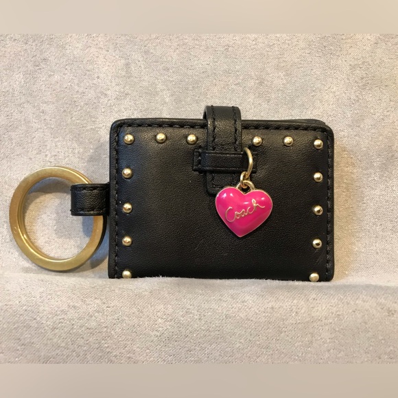 Coach | Accessories | Coach Black Leather Key Fob | Poshmark